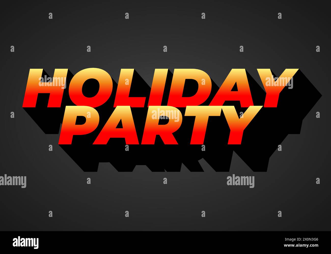 Holiday party. Text effect design in 3D look with eye catching colors ...