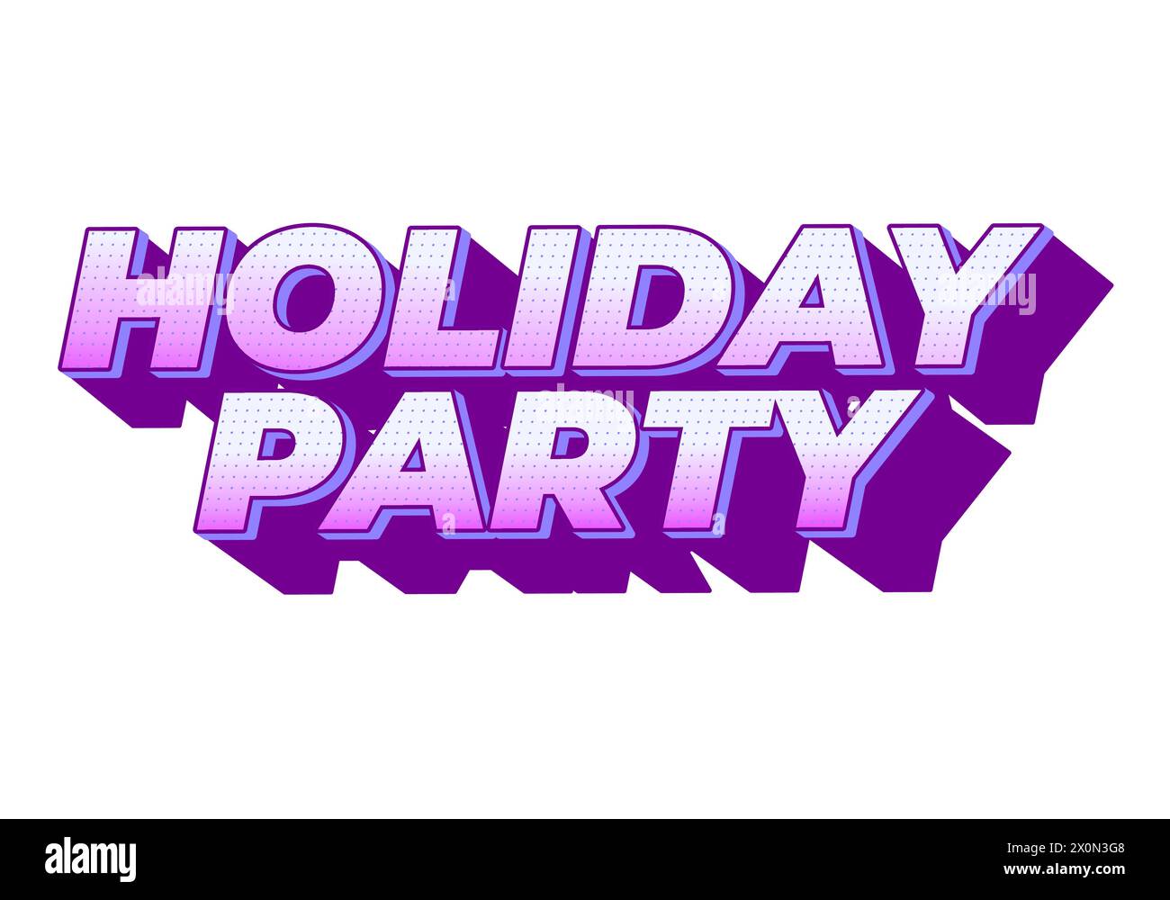 Holiday party. Text effect design in 3D look with eye catching colors ...
