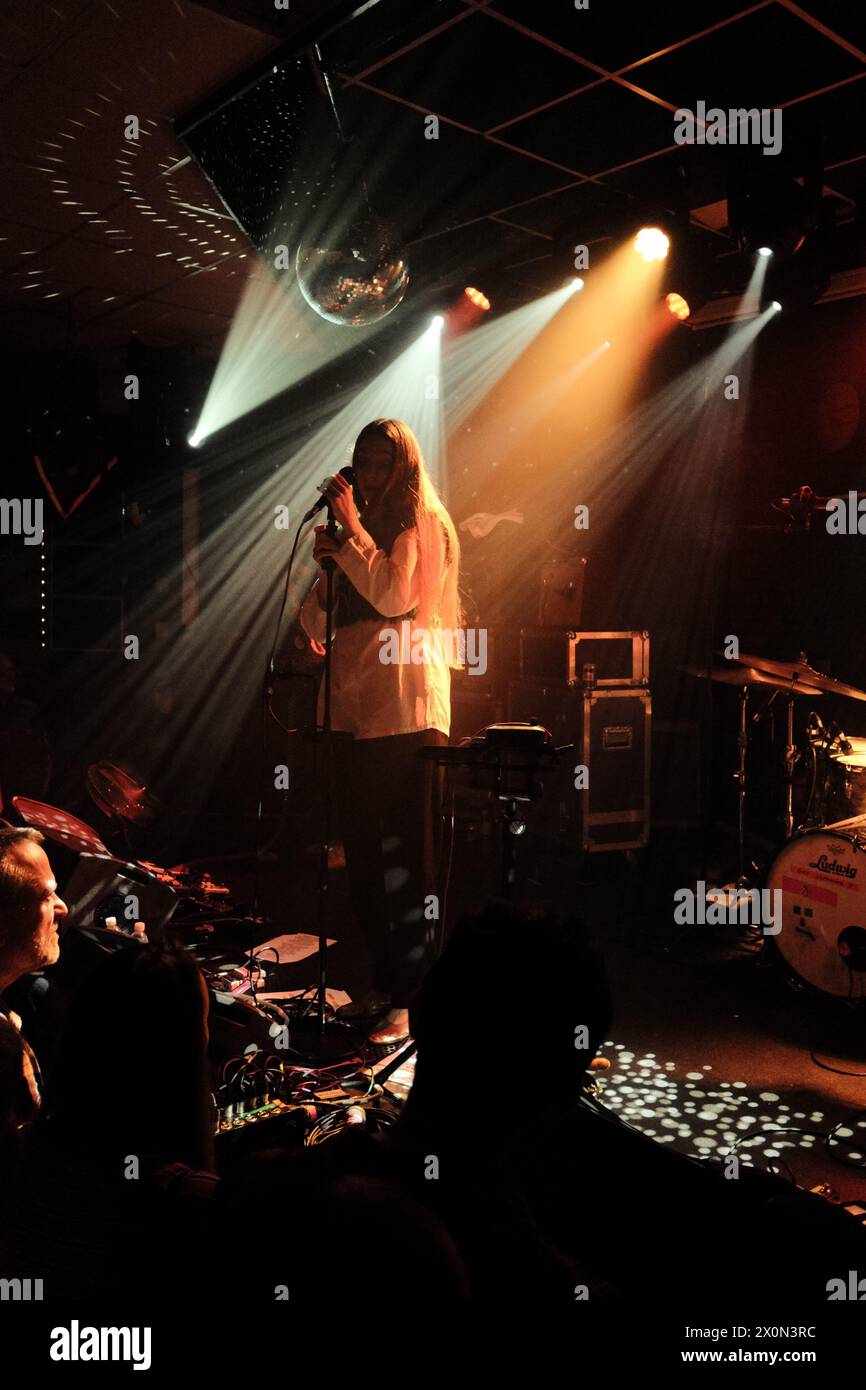Post Punk band Dry Cleaning performing live on stage at the Brudenell ...