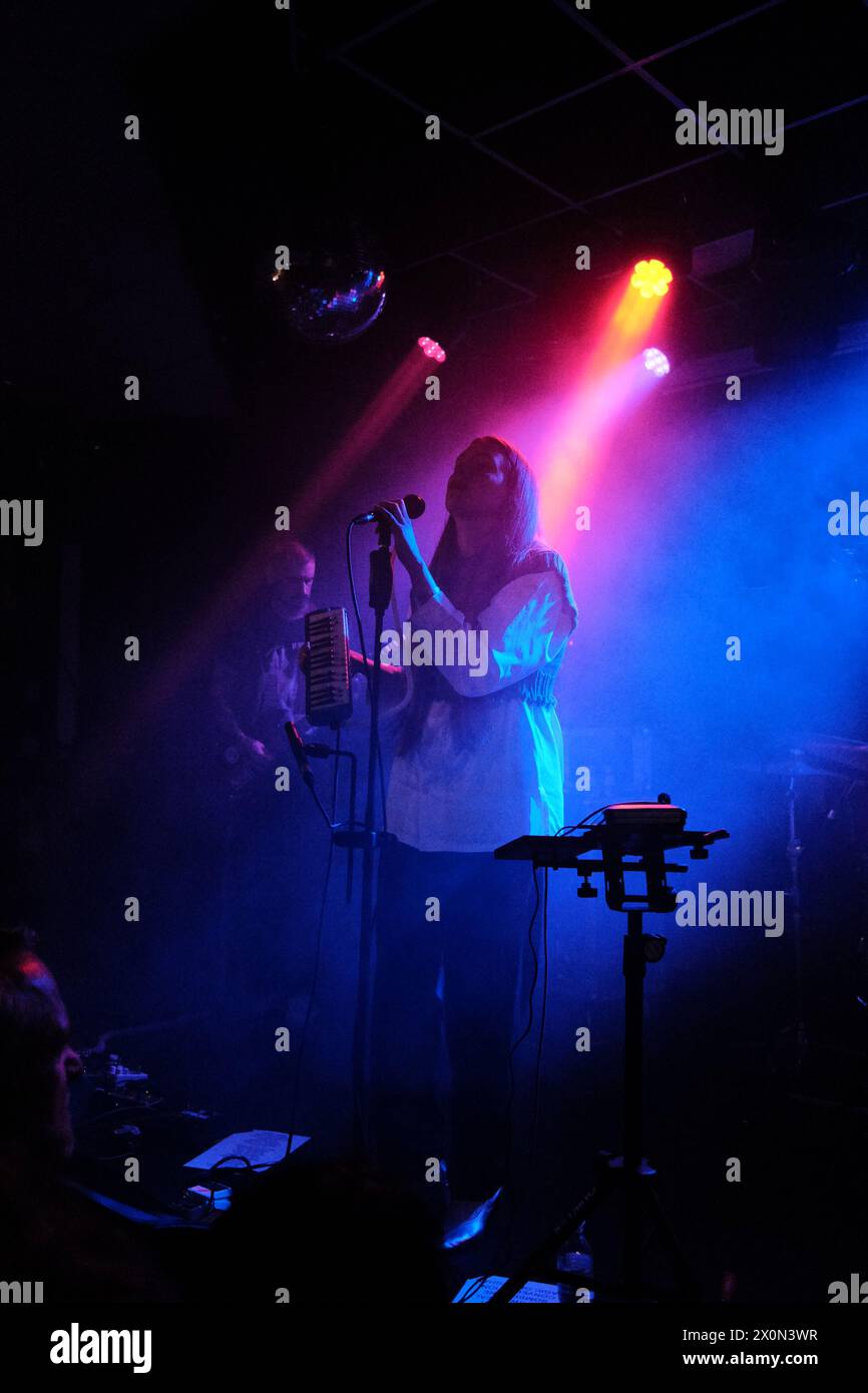 Post Punk band Dry Cleaning performing live on stage at the Brudenell ...