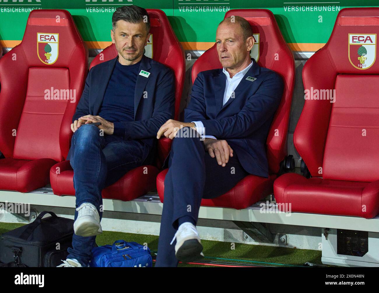 Jess Thorup, FCA coach, team manager, Marinko Jurendic , Sportchef und Manager FCA in the match ...