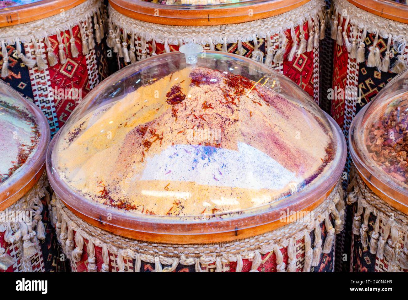 Turksih flavoured fruit and herbal teas on sale in powder form at a ...