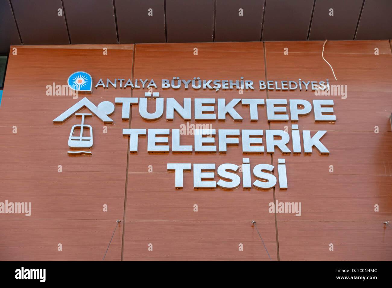 The Tunektepe cable car near Antalya in Turkey is a popular tourist ...
