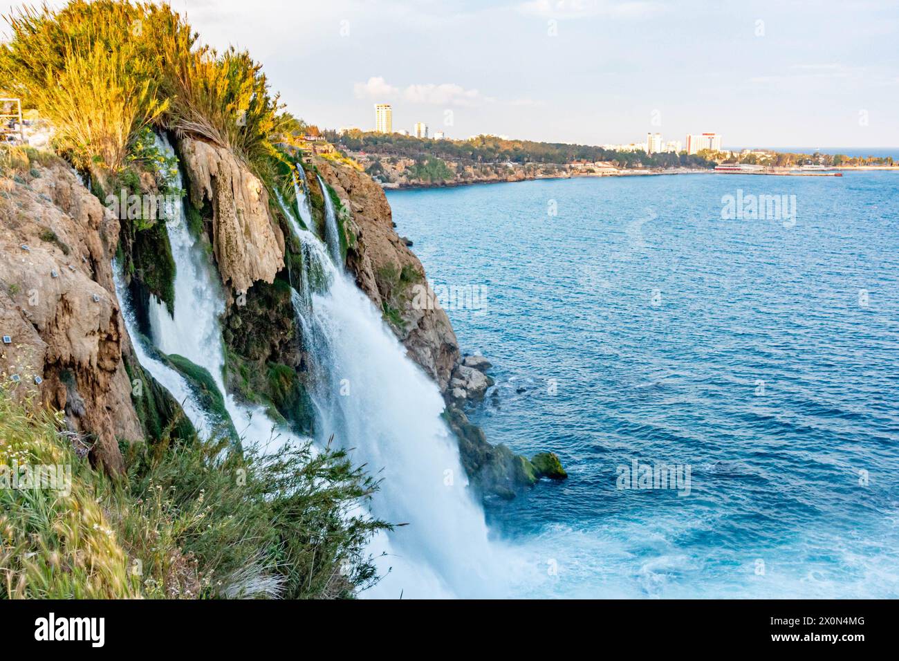 The Lower Duden Waterfalls near Antalya in Turkey are a tourist ...