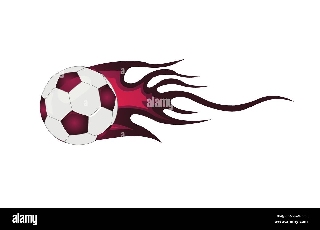 soccer ball with flames vector Stock Vector Image & Art - Alamy