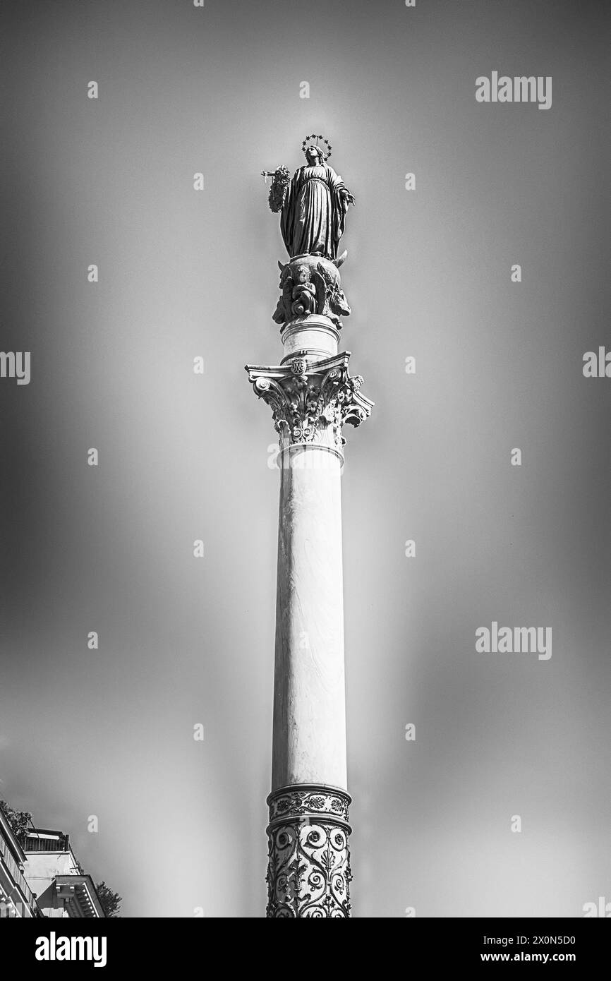 The Column of the Immaculate Conception, depicting the Virgin Mary ...