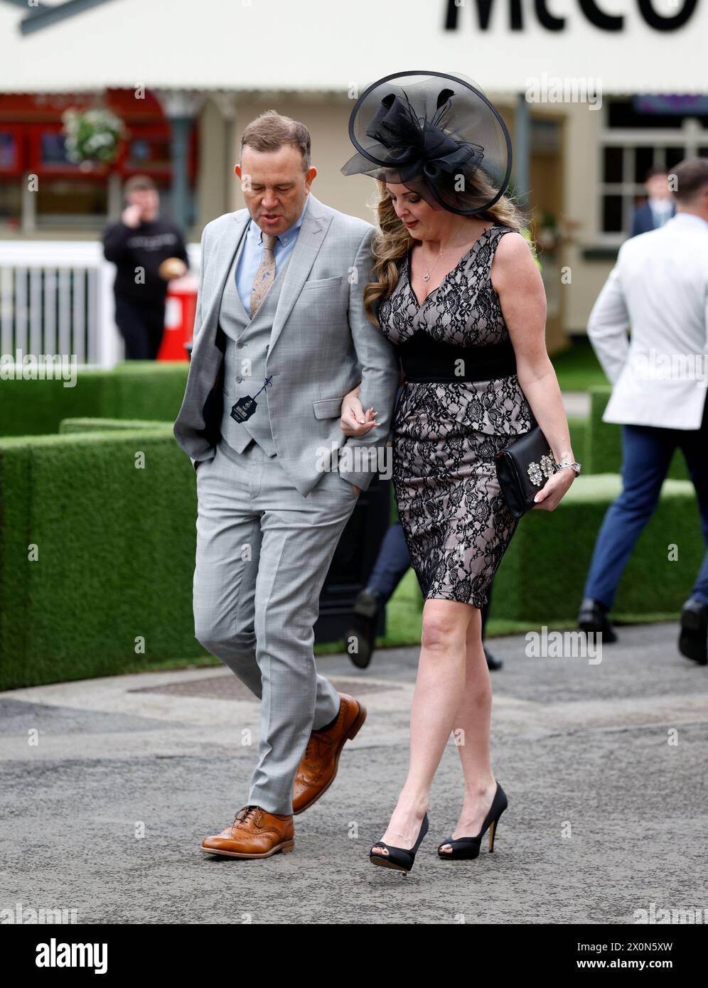 Racegoers on day three of the 2024 Randox Grand National Festival at ...