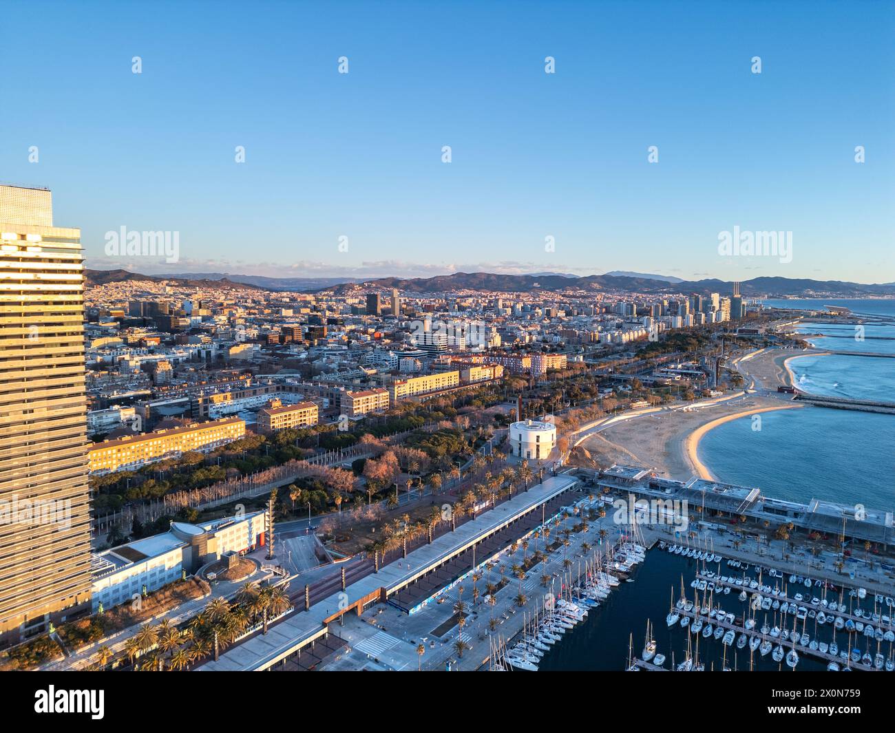 Barcelona's beach in the winter. Winter's embrace transforms Barcelona ...
