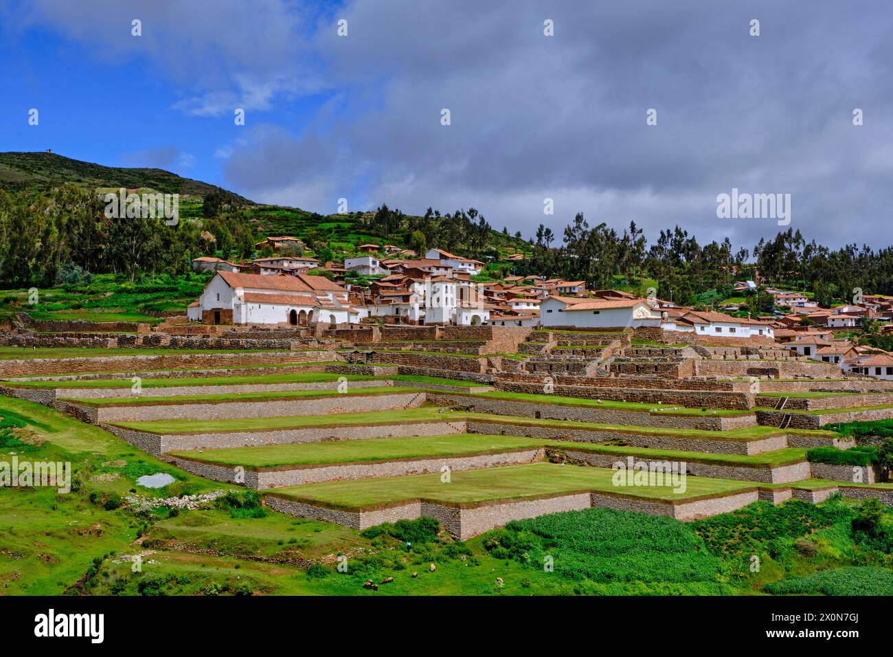 Peru, province of Cuzco, the Sacred Valley of the Incas, Chinchero, the ...