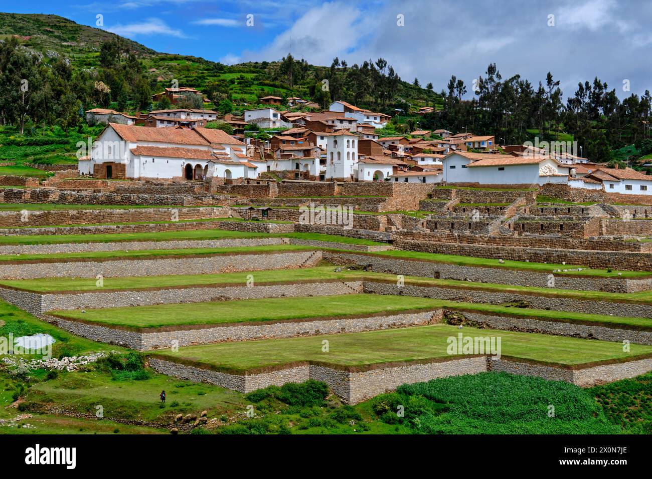 Peru, province of Cuzco, the Sacred Valley of the Incas, Chinchero, the ...