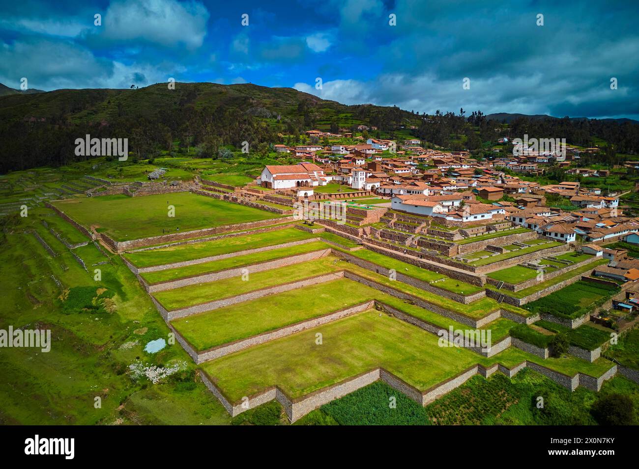 Peru, province of Cuzco, the Sacred Valley of the Incas, Chinchero, the ...