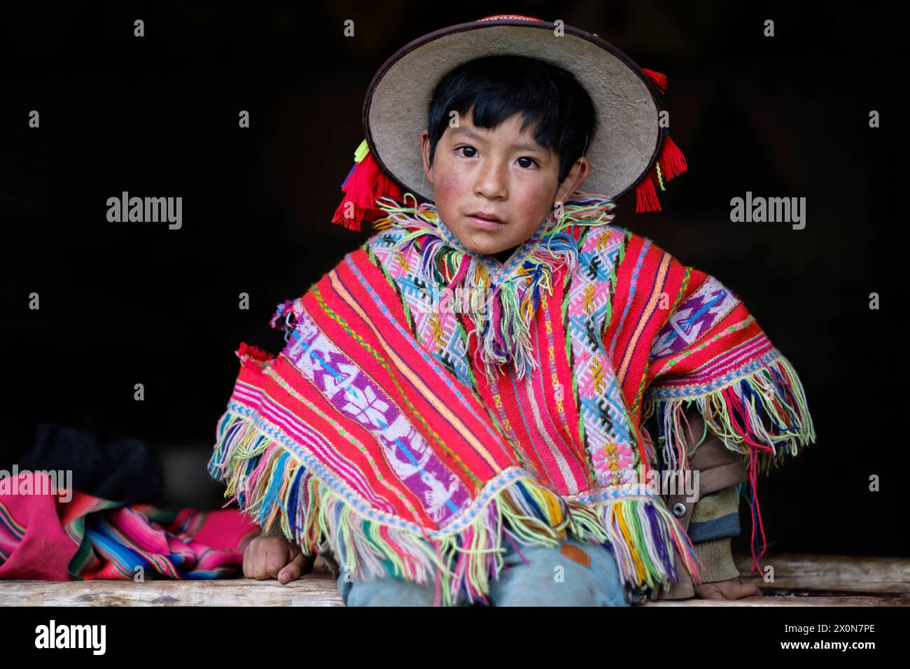 Peru, province of Cuzco, Sacred Valley of the Incas, community of the ...
