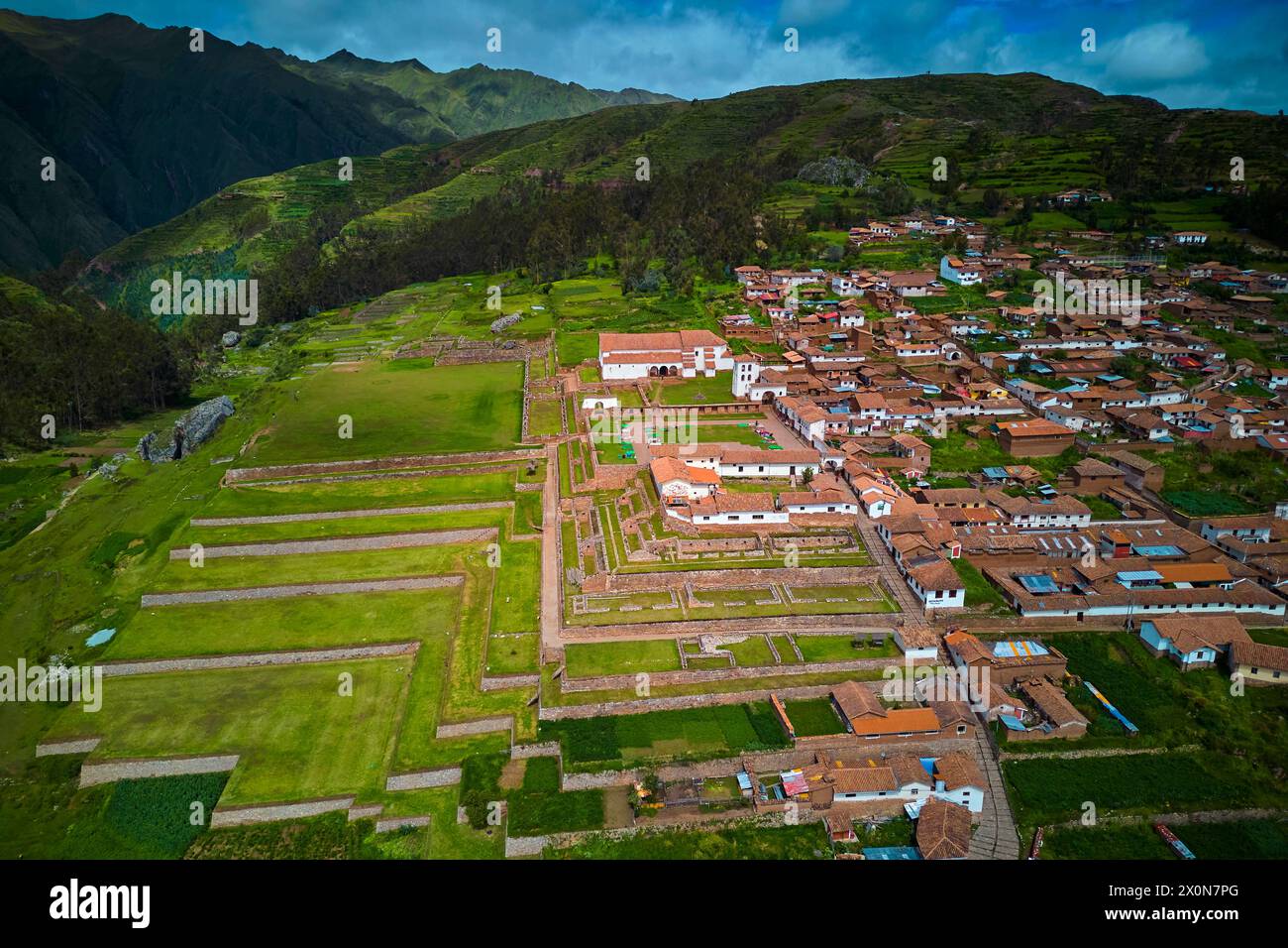 Peru, province of Cuzco, the Sacred Valley of the Incas, Chinchero, the ...