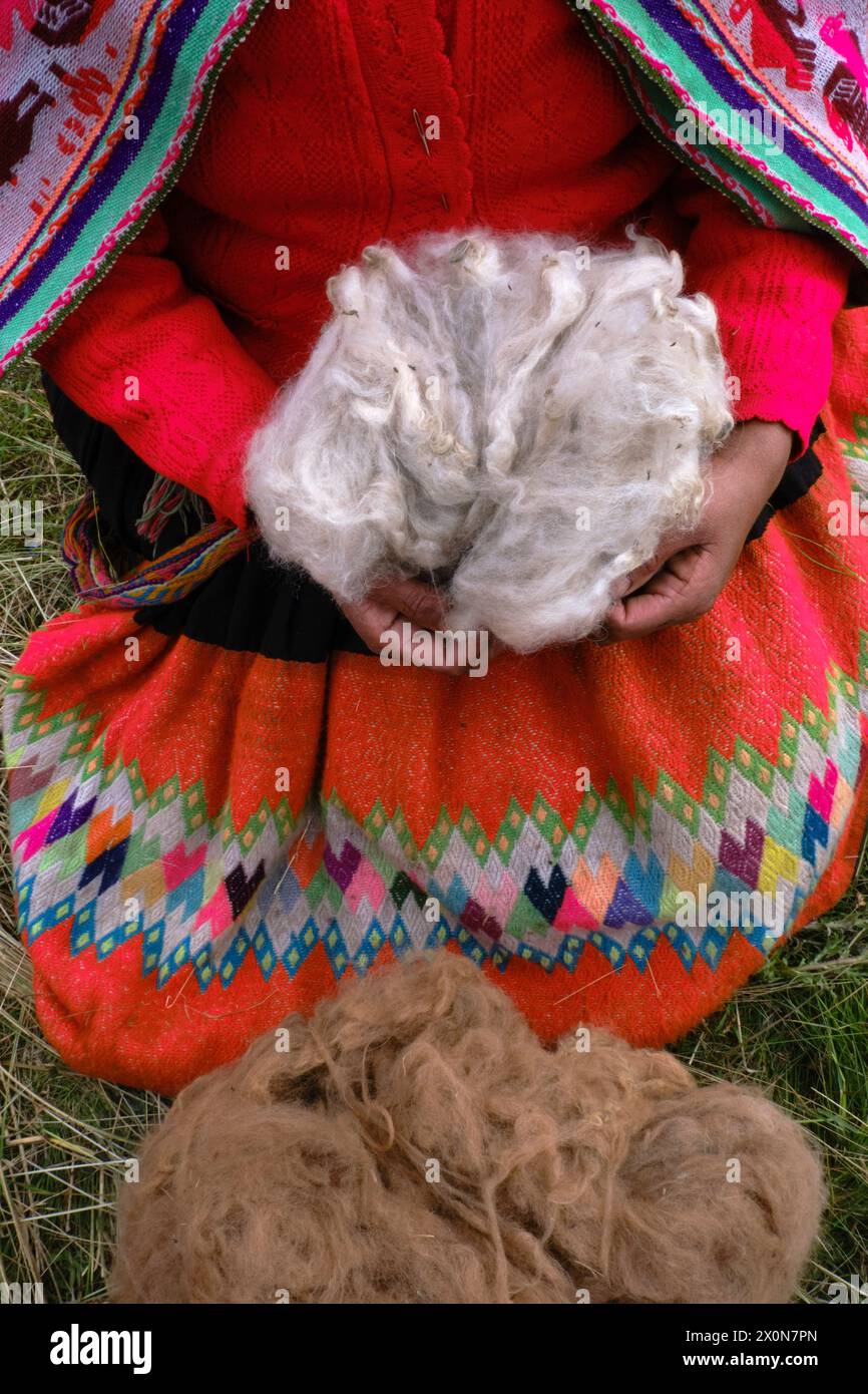 Peru, province of Cuzco, Sacred Valley of the Incas, quechua community ...