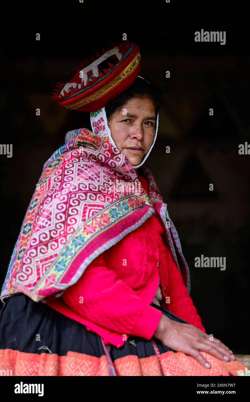 Peru, province of Cuzco, Sacred Valley of the Incas, community of the ...