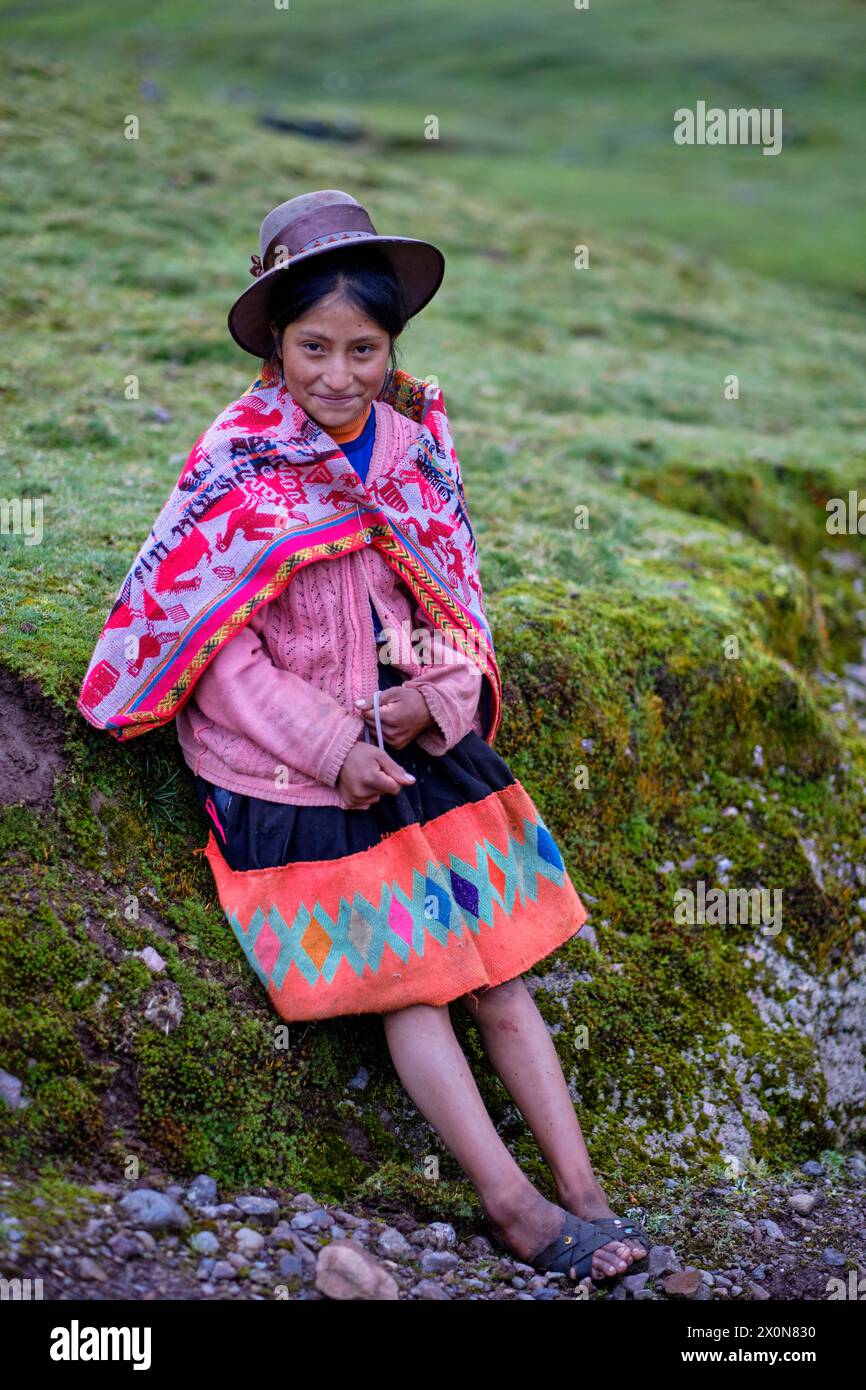 Peru, province of Cuzco, Sacred Valley of the Incas, community of the ...