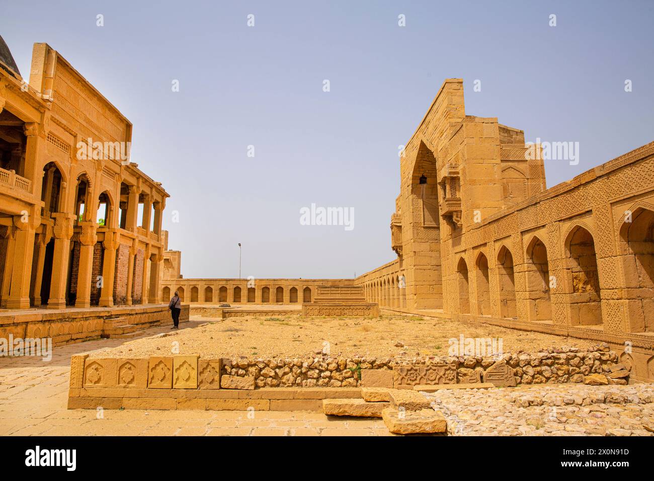 Makli necropolis in Sindh, Pakistan. Monumental funeral architecture ...