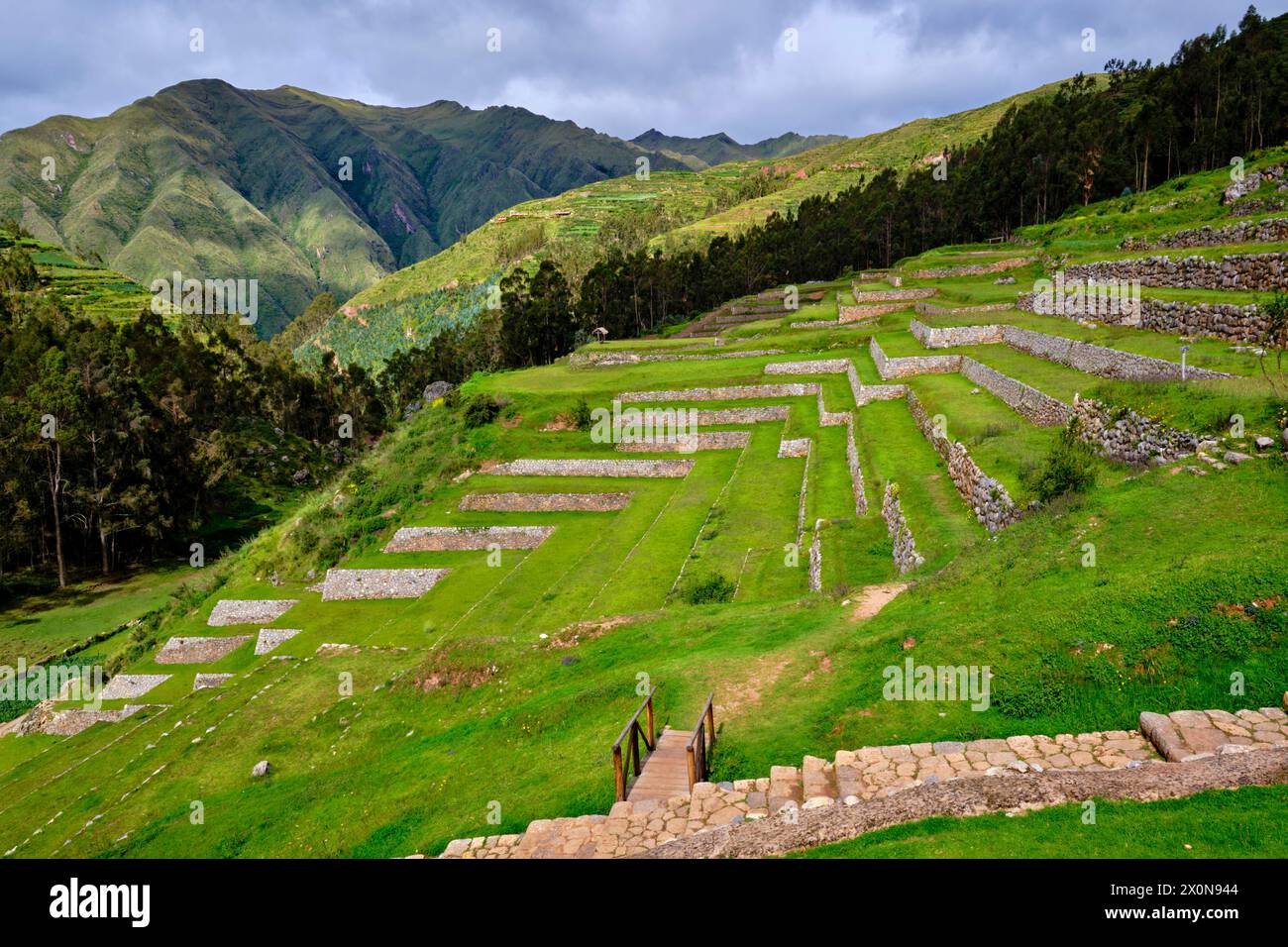 Peru, province of Cuzco, the Sacred Valley of the Incas, Chinchero, the ...