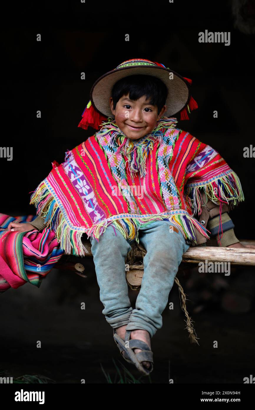 Peru, province of Cuzco, Sacred Valley of the Incas, community of the ...