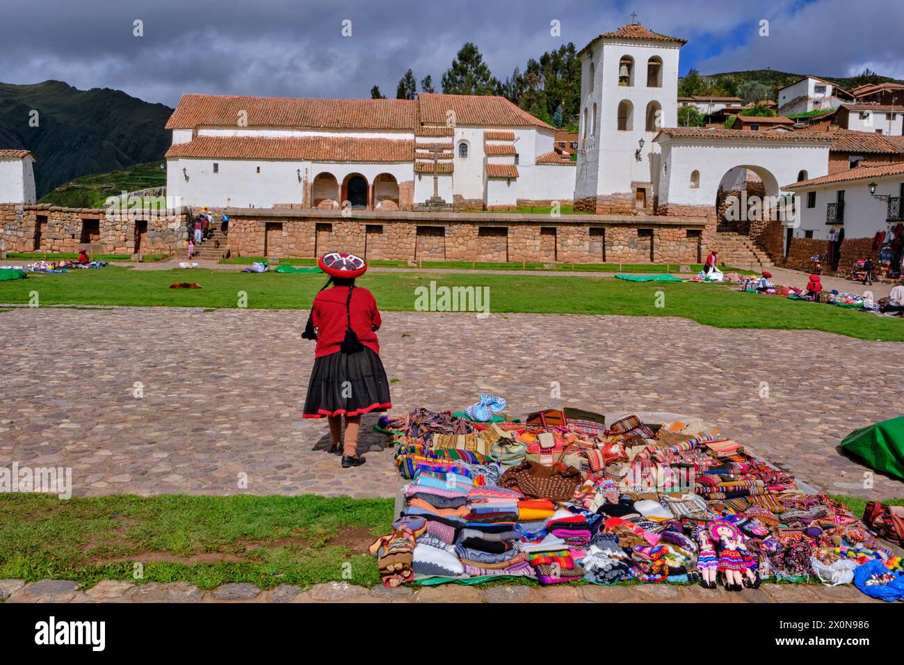 Peru, province of Cuzco, the Sacred Valley of the Incas, Chinchero, the ...