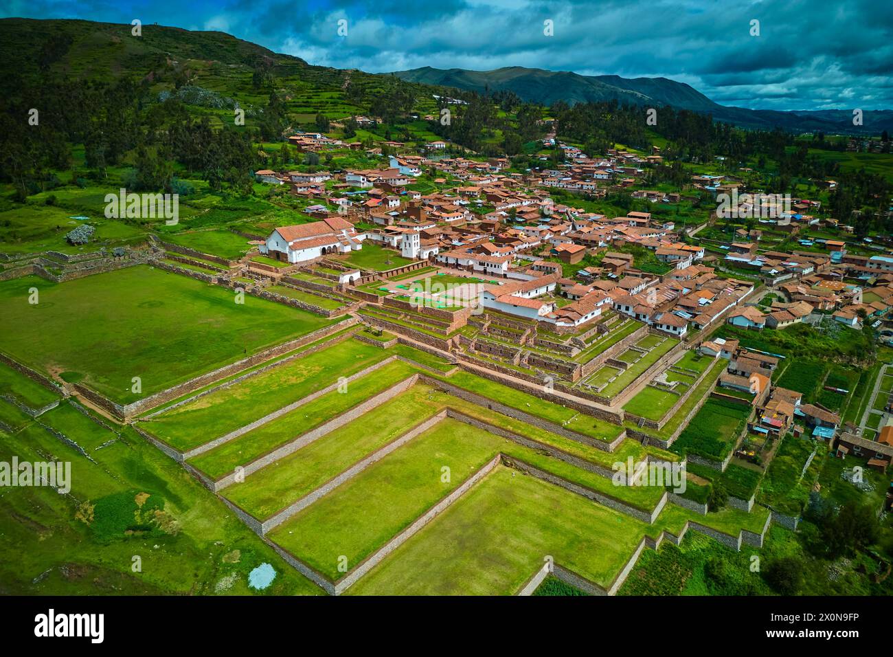 Peru, province of Cuzco, the Sacred Valley of the Incas, Chinchero, the ...