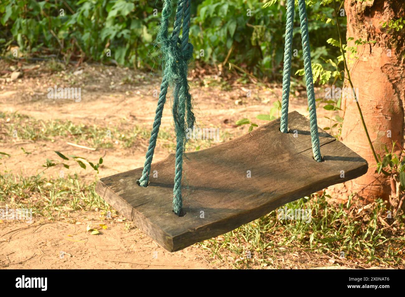 Backyard tree branch swing backyard swing hi-res stock photography and ...