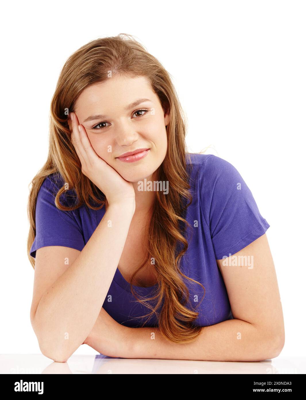 College student, portrait and cosmetics in studio for glow, change and ...