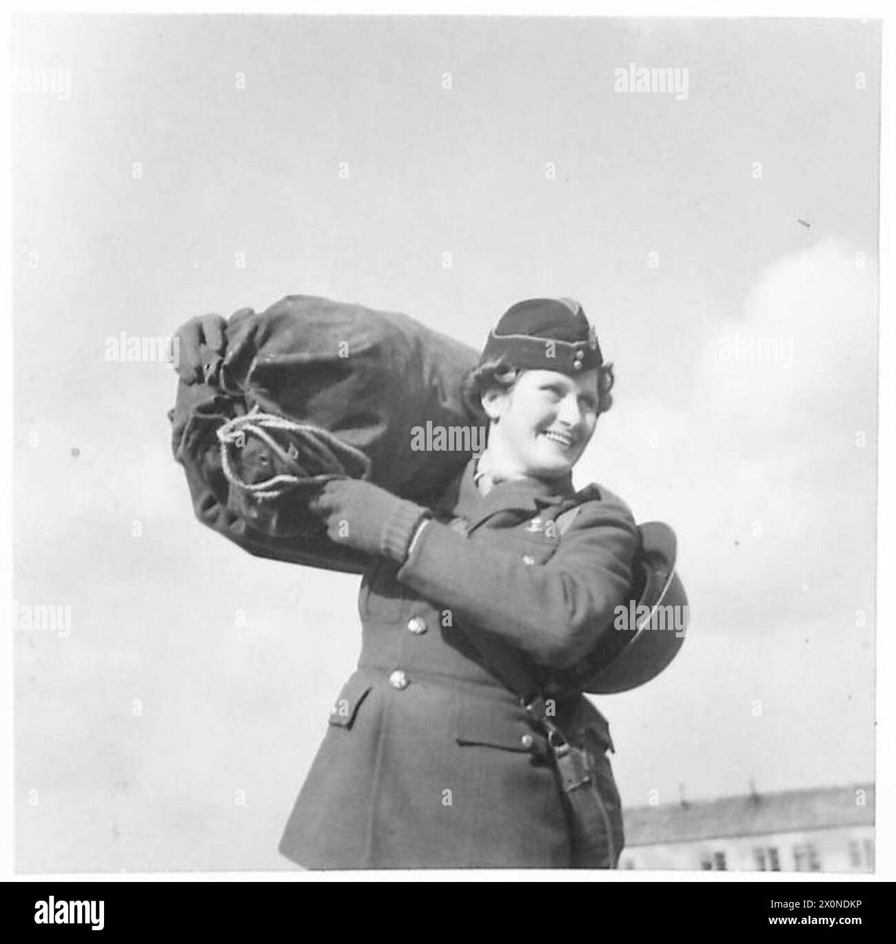 A.T.S. Anti-Aircraft gunners perform guard duties at gun sites, with ...