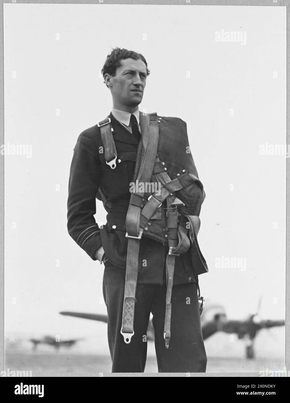 Photographic negative showing Squadron Leader R.M. Power, an RAAF pilot ...
