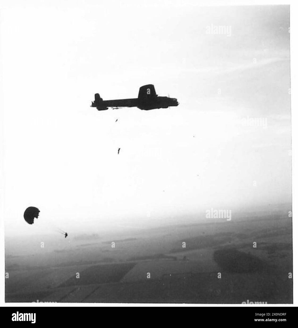 PARATROOPS IN TRAINING - Flying alongside a Whitley troop - carrying ...
