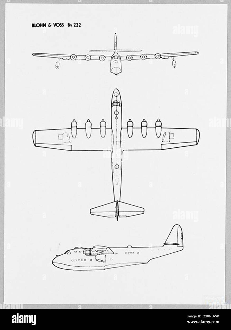 NEW GERMAN FLYING BOAT - [Picture issued March 1943] The 6-engined ...