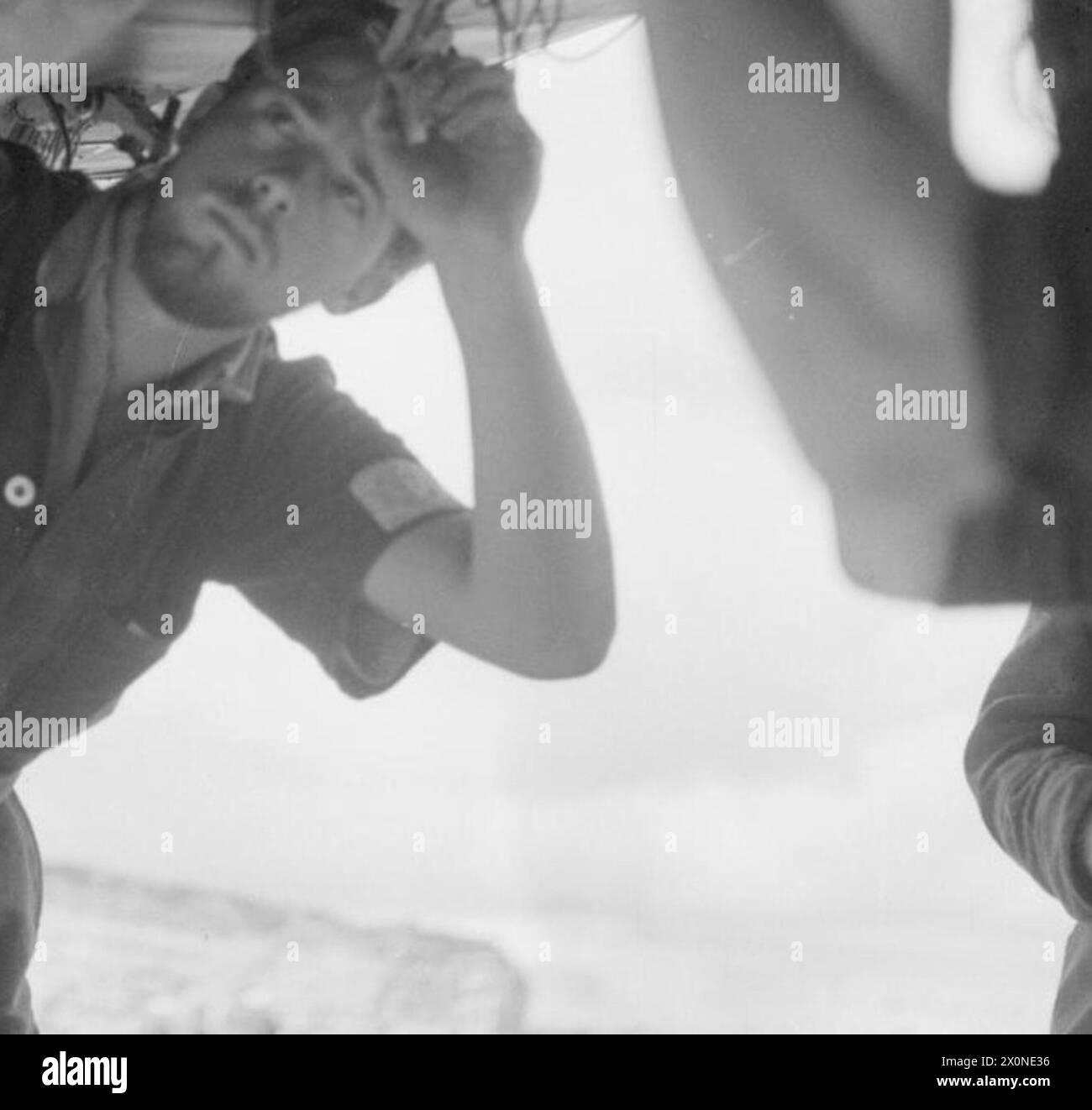 Aircrews at Fleet Air Arm Station, Malta, prepare bombs for night ...
