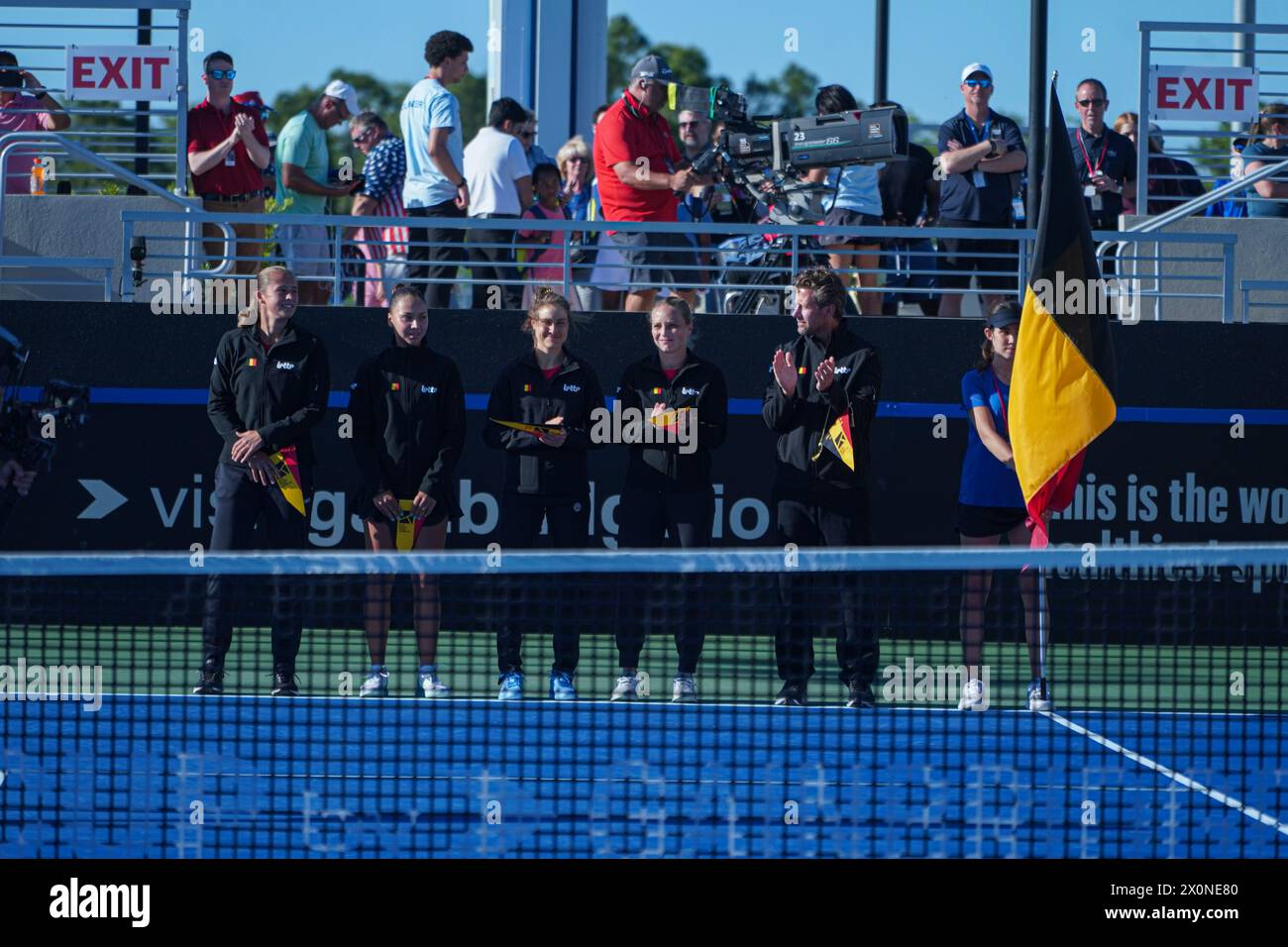 Orlando, United States. 12th Apr, 2024. The Belgian team, with Belgian ...