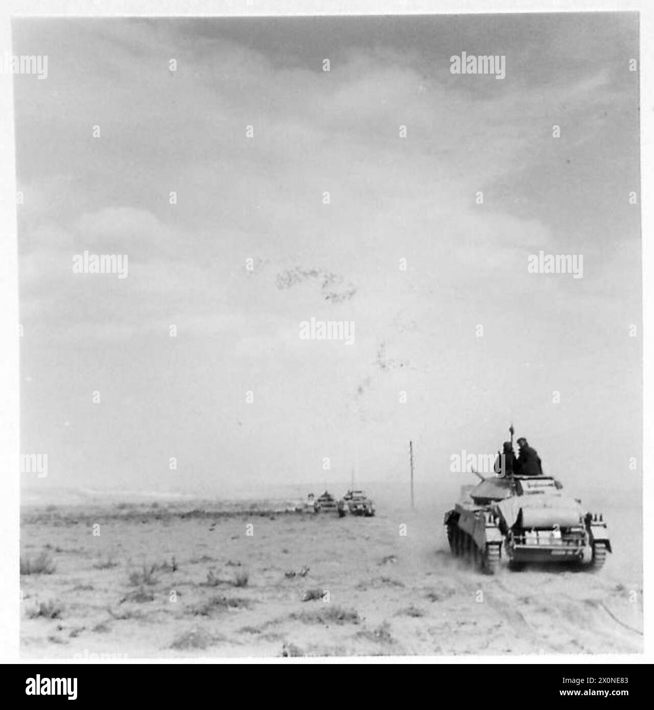 PICTURES FROM THE WESTERN DESERT - Tanks returning to base after battle ...