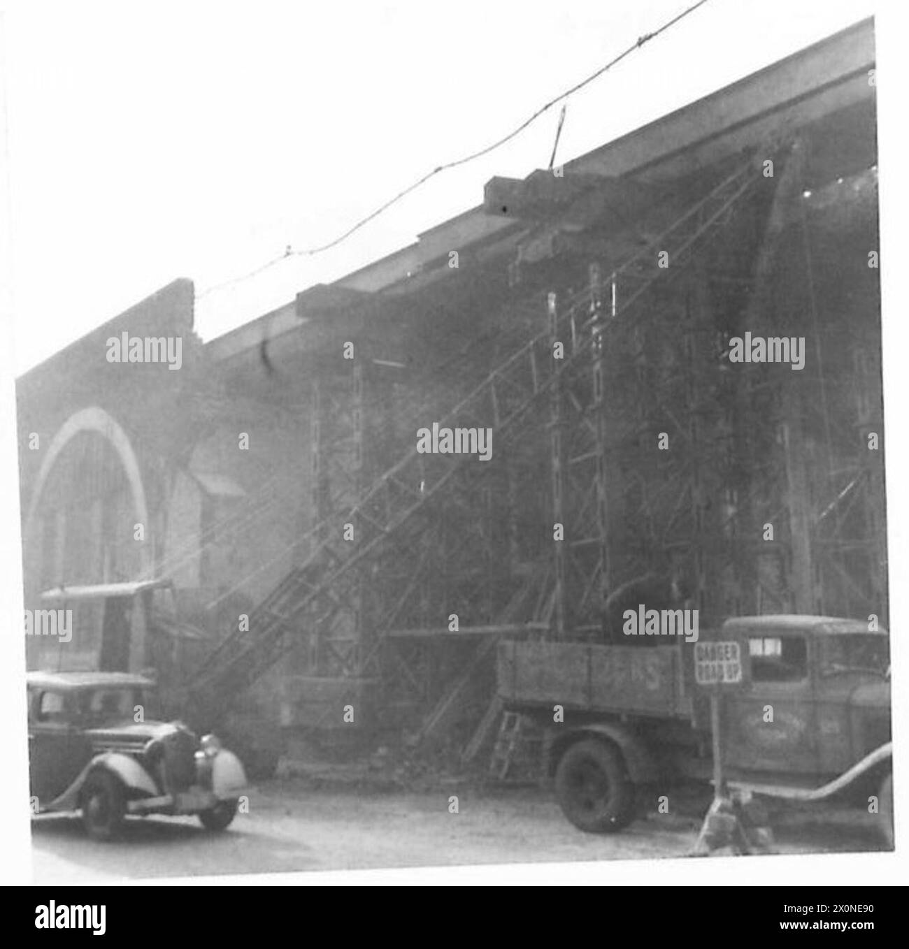 BOMB DAMAGE - Damage to bridges caused by enemy bombs in London ...