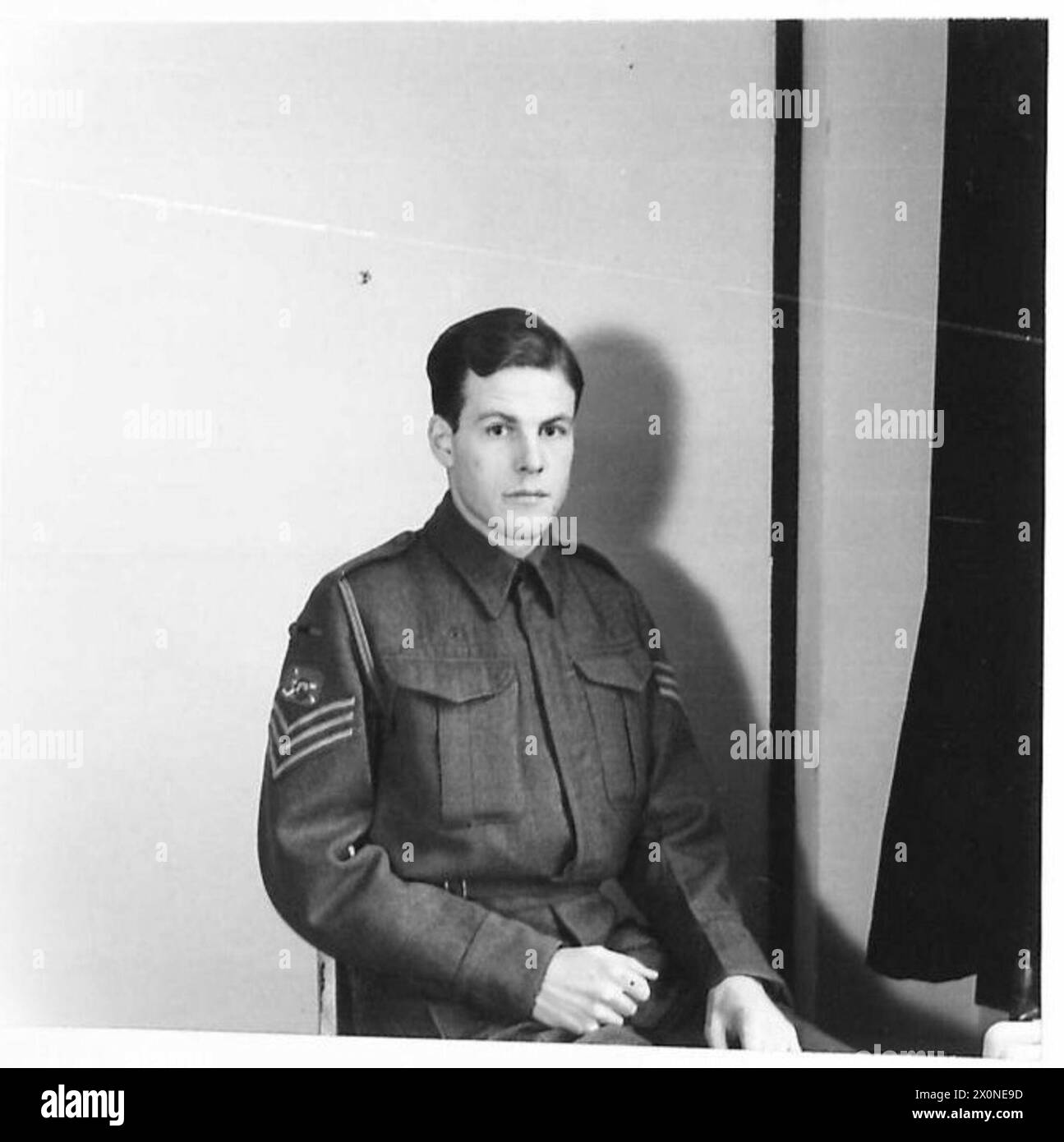 Portrait of Sergeant Handford from the Auxiliary Force Units of the ...
