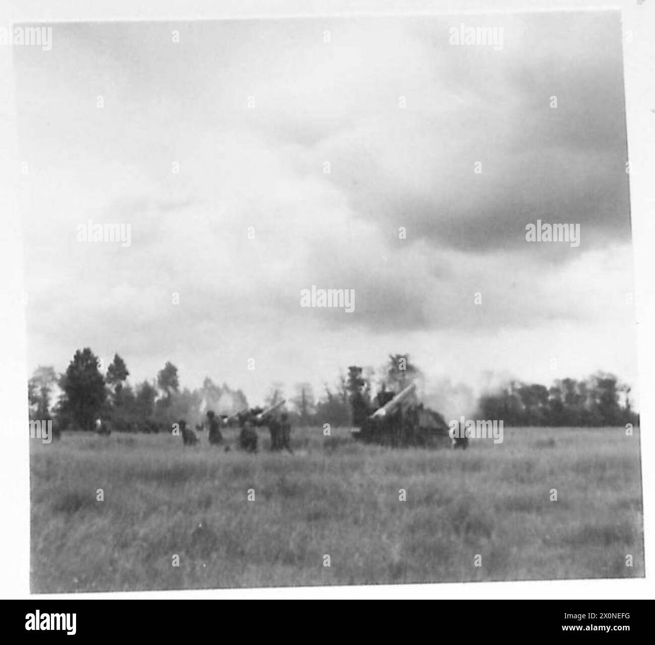 THE CAMPAIGN IN NORMANDY 1944 - American M12 GMC 155mm self-propelled guns of 987th Field ...