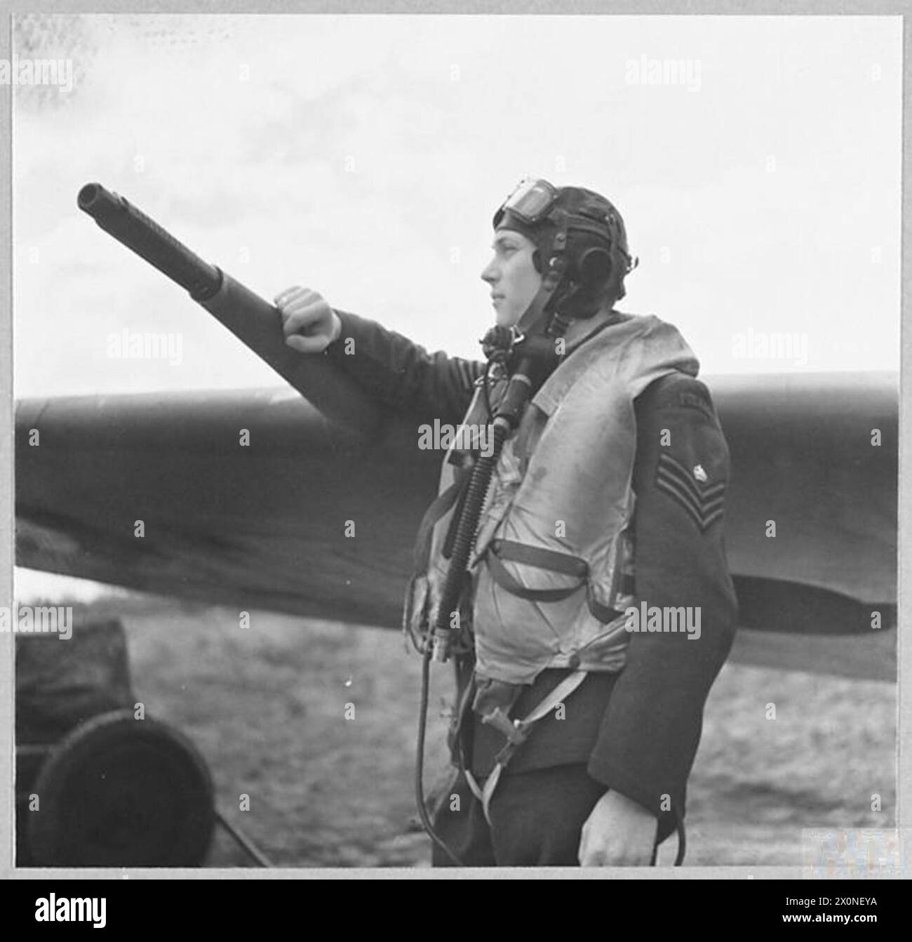Photograph of a pilot of No. 303 Polish Fighter Squadron standing ...