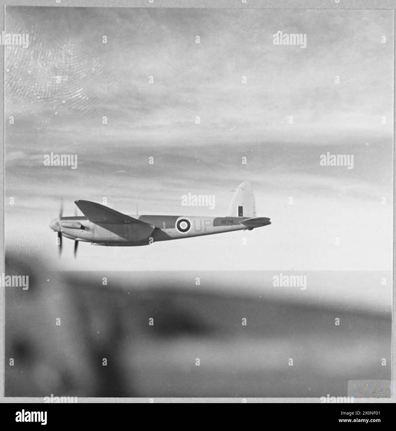 RAF Mosquito Mark II, a light bomber adapted as a fighter and intruder ...