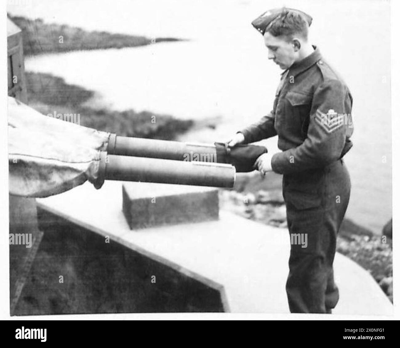 TWIN SIX POUNDER COAST DEFENCE GUN - Exterior views of the twin 6 ...