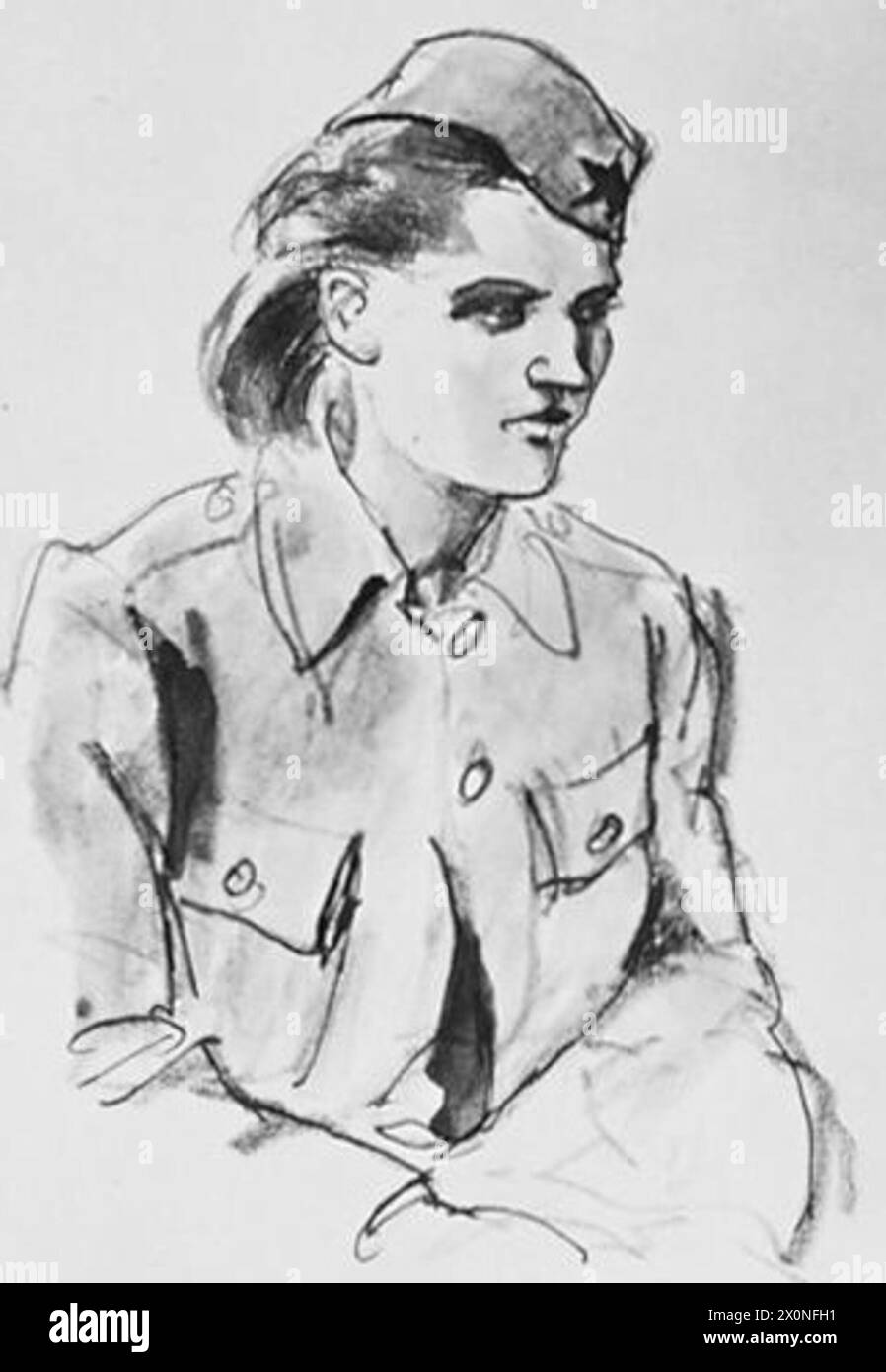 Photograph from 1945 showing a female partisan associated with Balkan ...