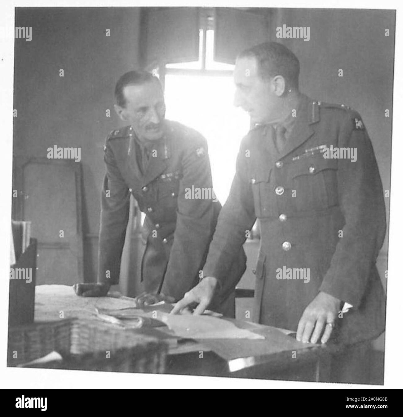 Lieutenant-General L. Carr and Major General M.S. Brander at Eastern ...