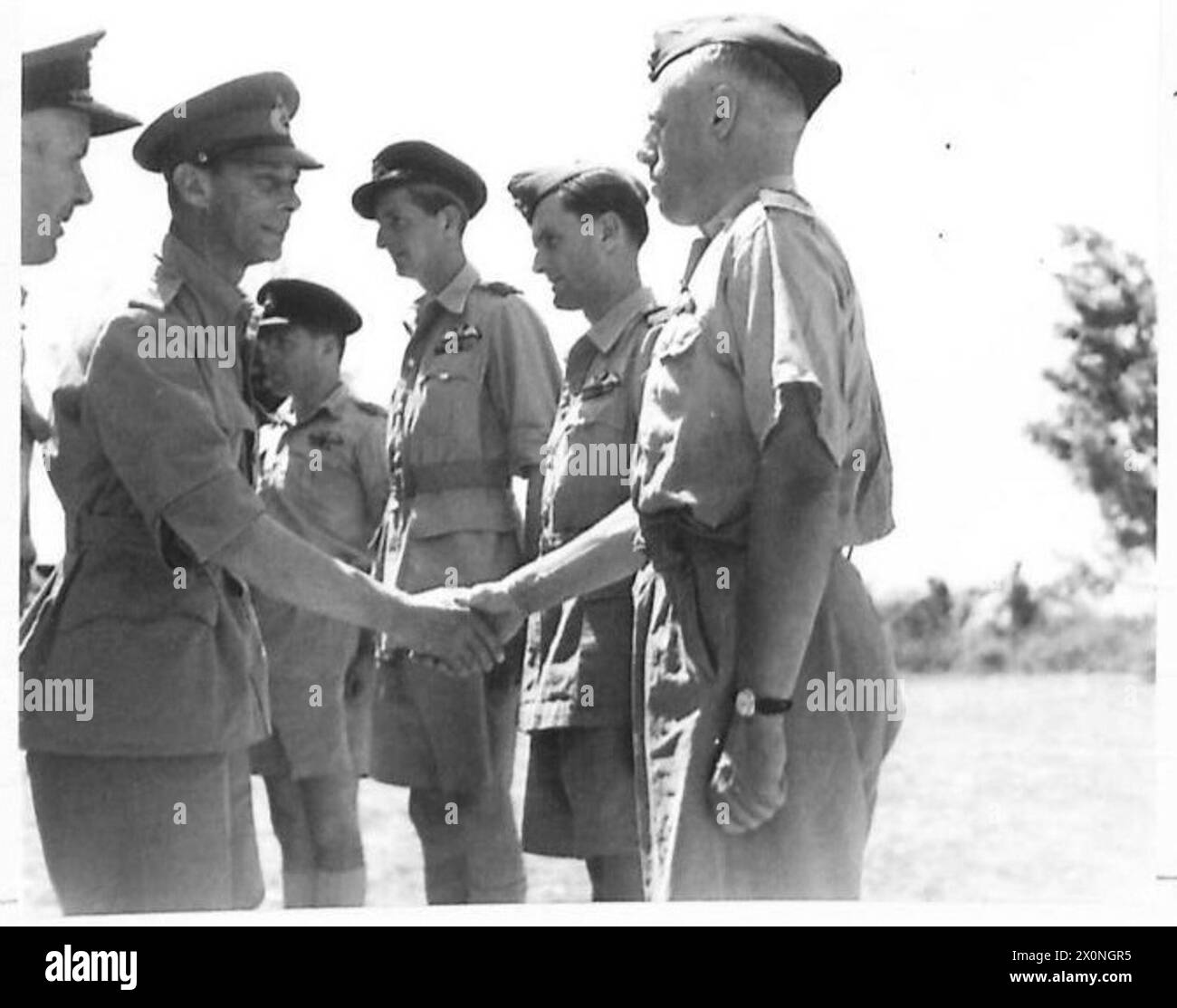 His Majesty meets Group Capt. H.C.S. Pimblet, Chief Medical Officer of ...