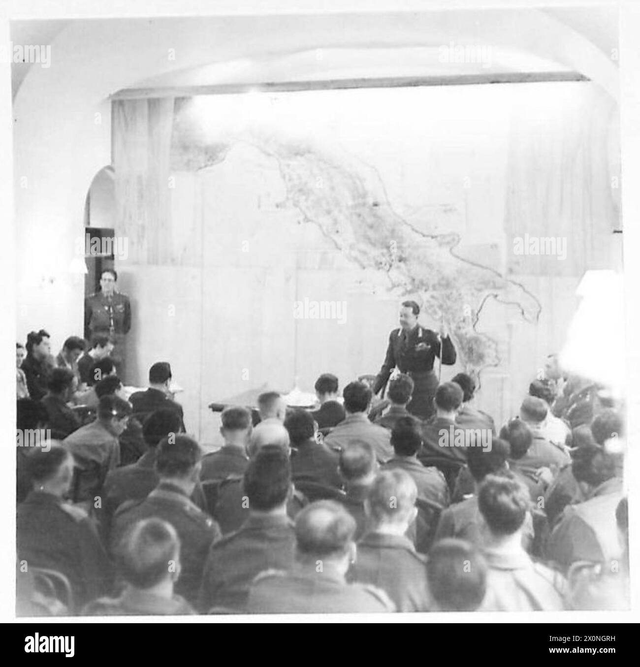 GENERAL ALEXANDER GIVES WAR RESUME - Using a huge map of Italy, General ...