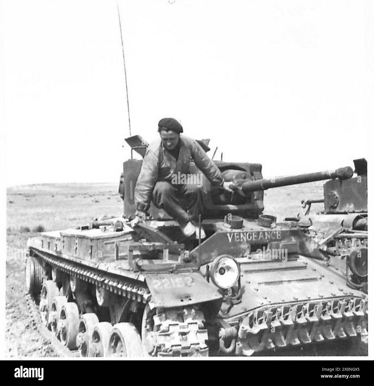 FRENCH TANK CORPS UNDERGO INSTRUCTION ON VALENTINE TANKS - Jumping out ...