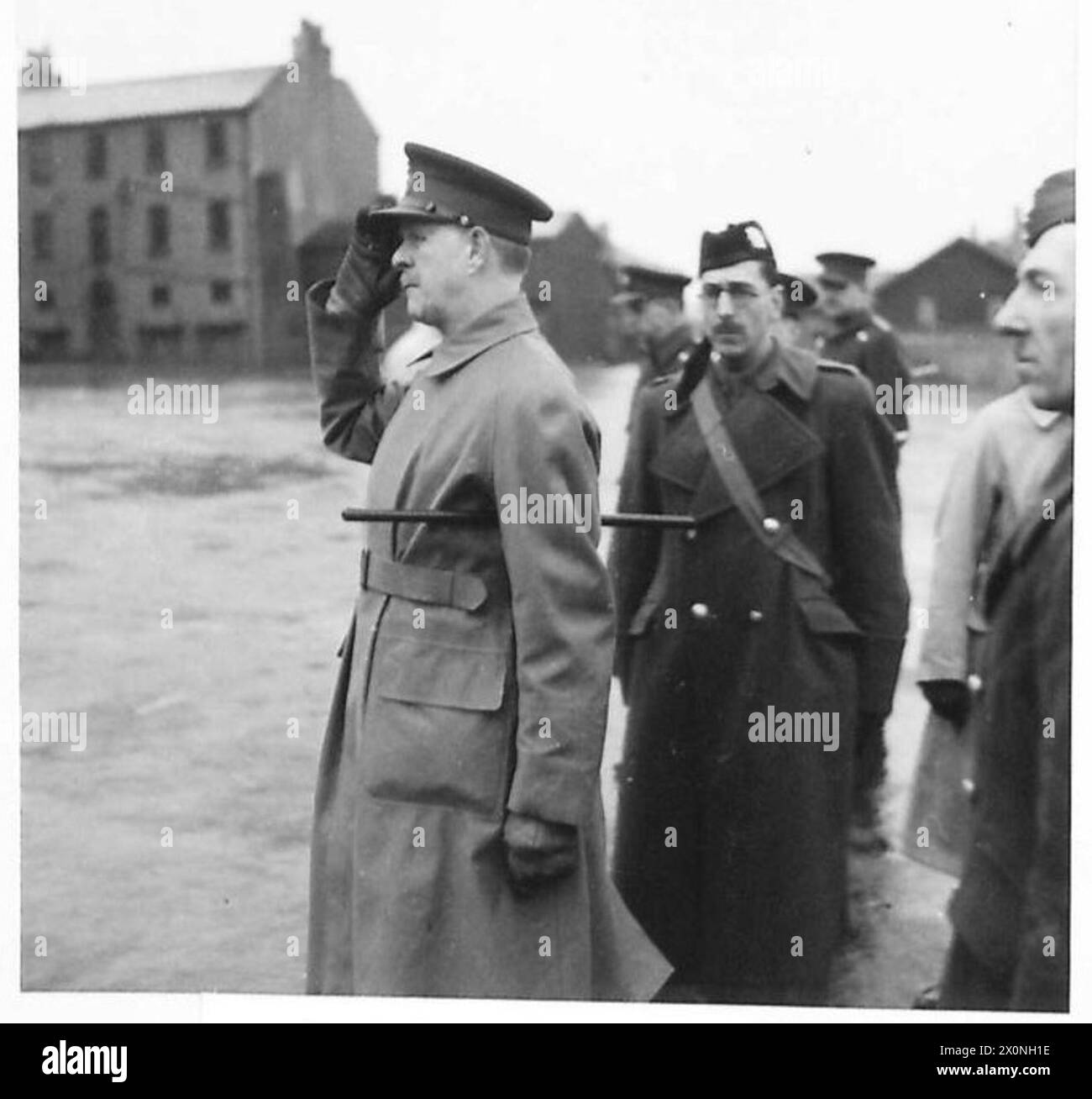 Lord Gort takes the salute during his visit to Northern Ireland ...