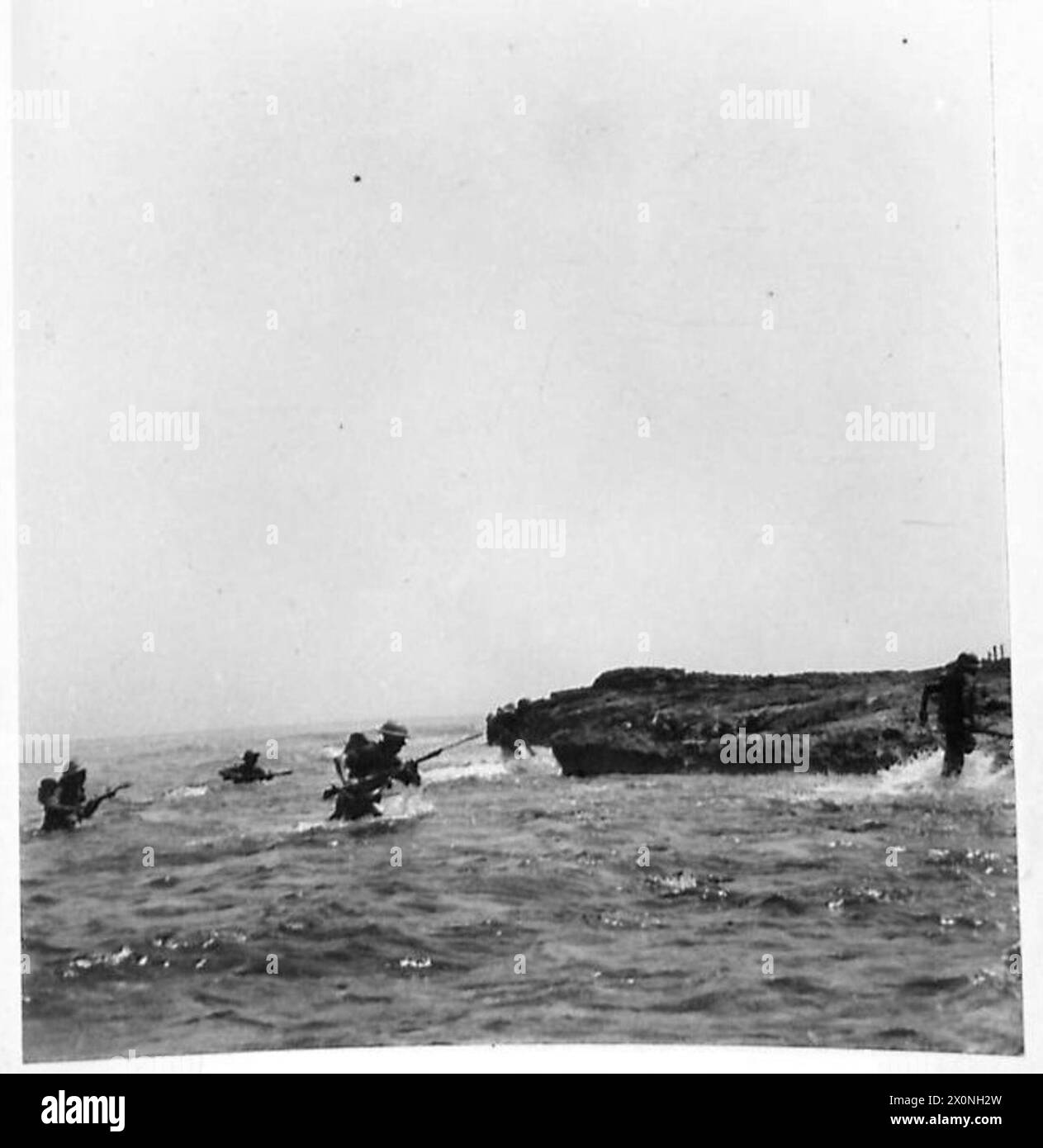 Allied troops approached a simulated enemy coastline during invasion ...