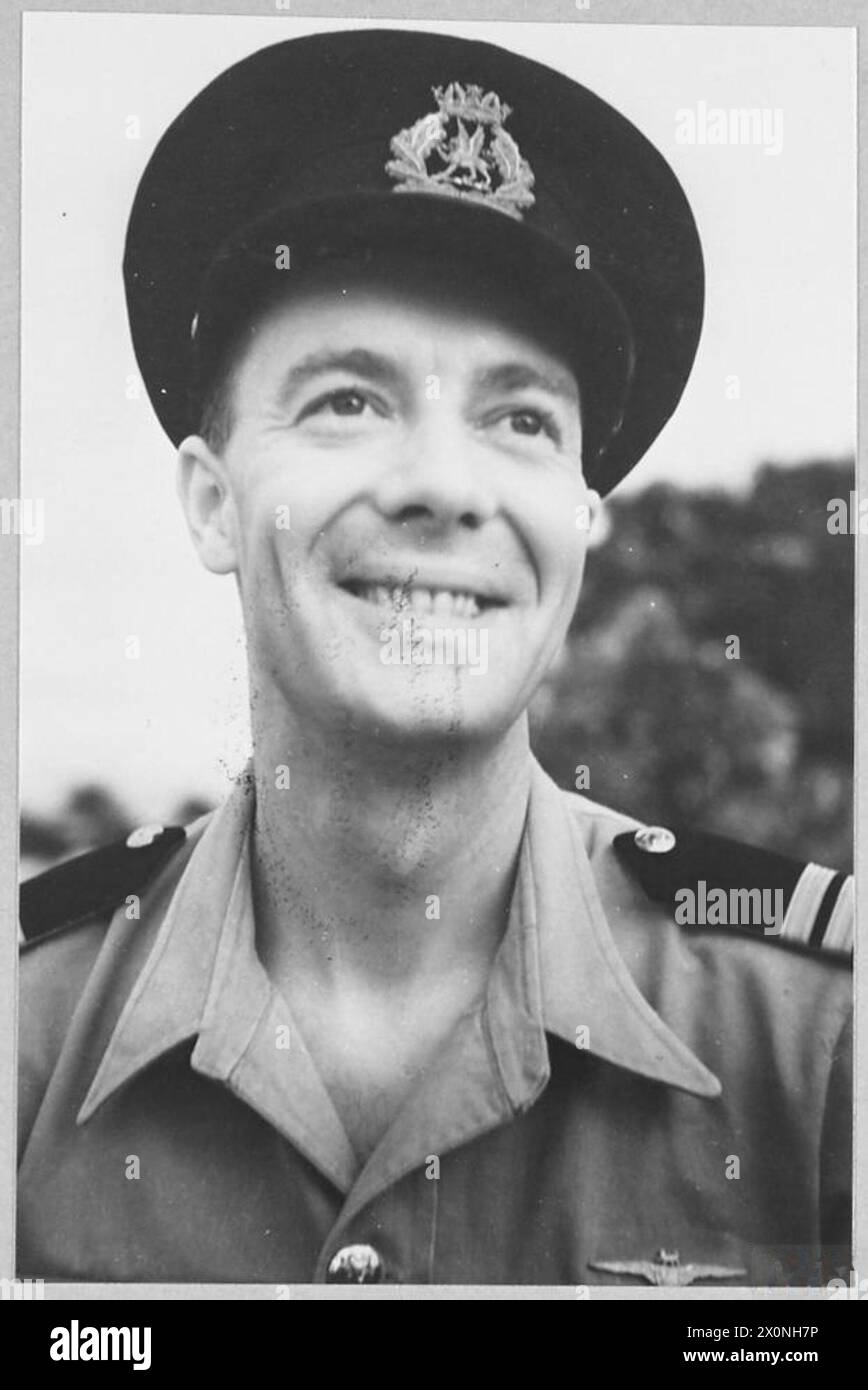 BRITISH CIVIL AVIATION IN WARTIME - Picture issued 1945 shows - Captain ...