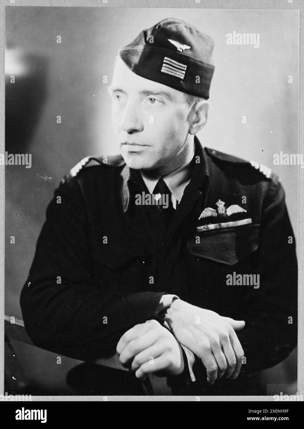 FRENCHMEN OF R.A.F. BOMBER COMMAND - Picture (issued 1945) shows ...