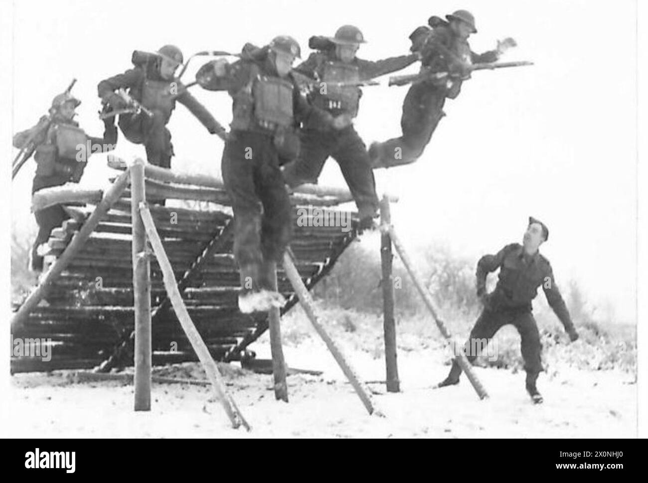 BATTLE PATROL COURSE - Troops training over an obstacle course ...